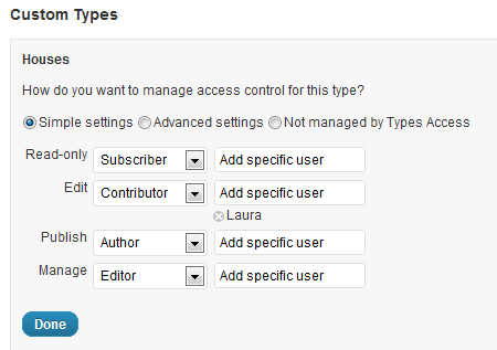 Types Access lets you control who can access what - Toolset