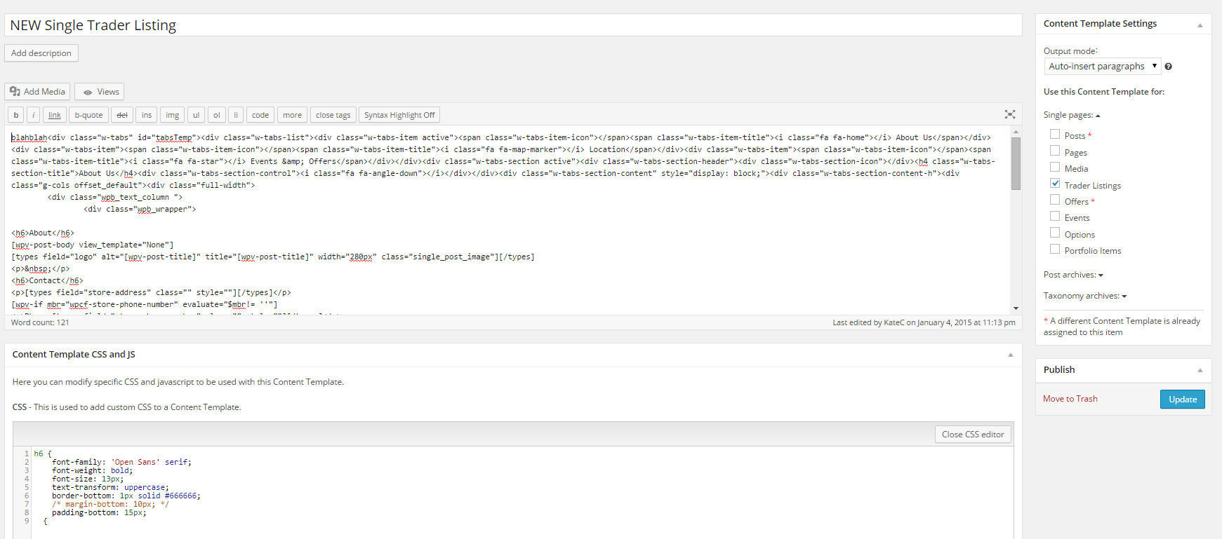 Content Template does not work with my theme (it uses the function the ...
