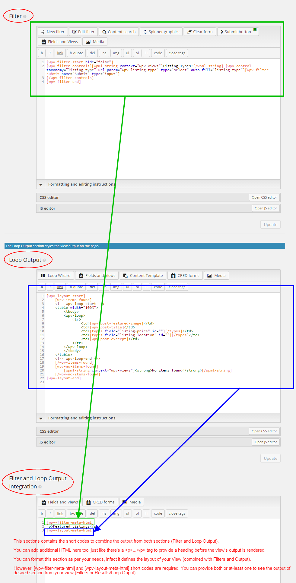 Sample of Filter and Loop Output Integration - Toolset