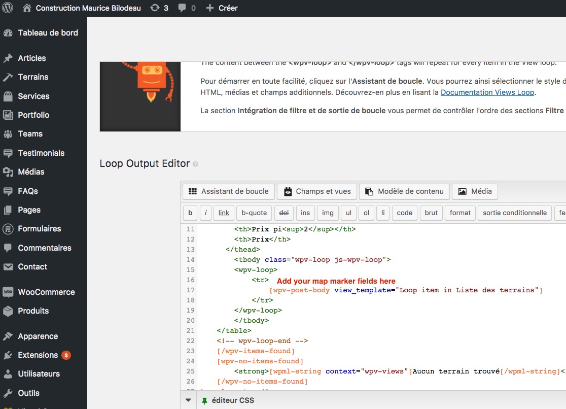 Display on 1 map all locations of CPT - Toolset