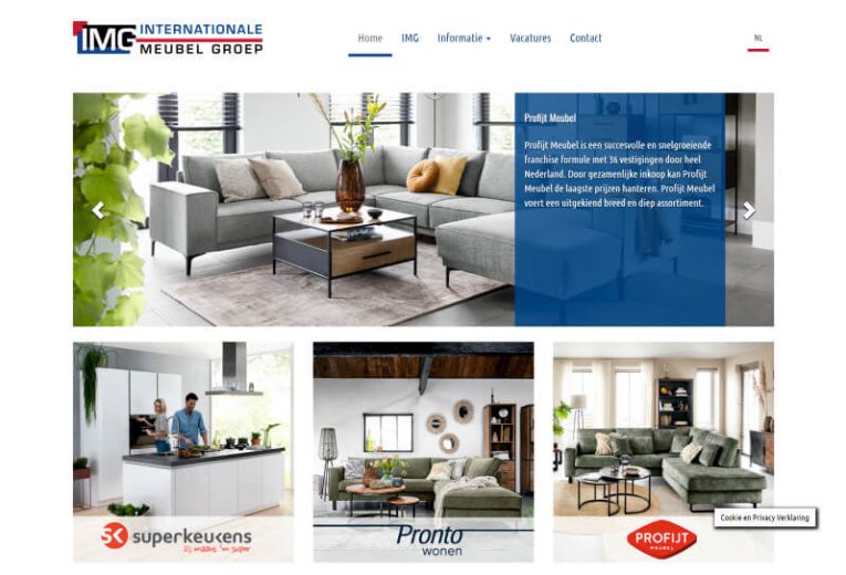 Corporate site Internationale Meubel Groep - Toolset Showcase