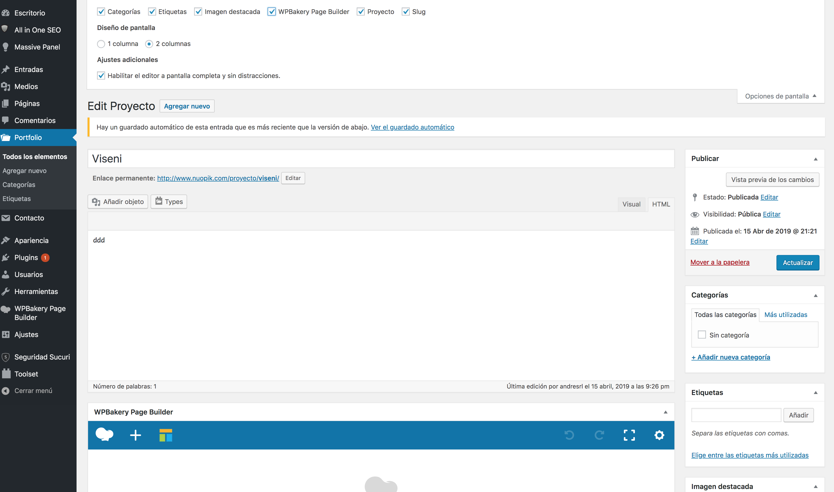 Wpbakery Visual Composer Editor Is Not Showing With A Cpt Made With Types Toolset