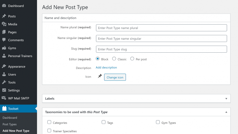 Creating Custom Post Types And Custom Fields Toolset