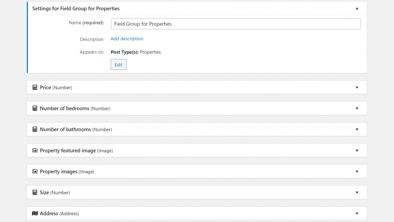 Setting up custom post types, fields and taxonomy for real estate site - Toolset