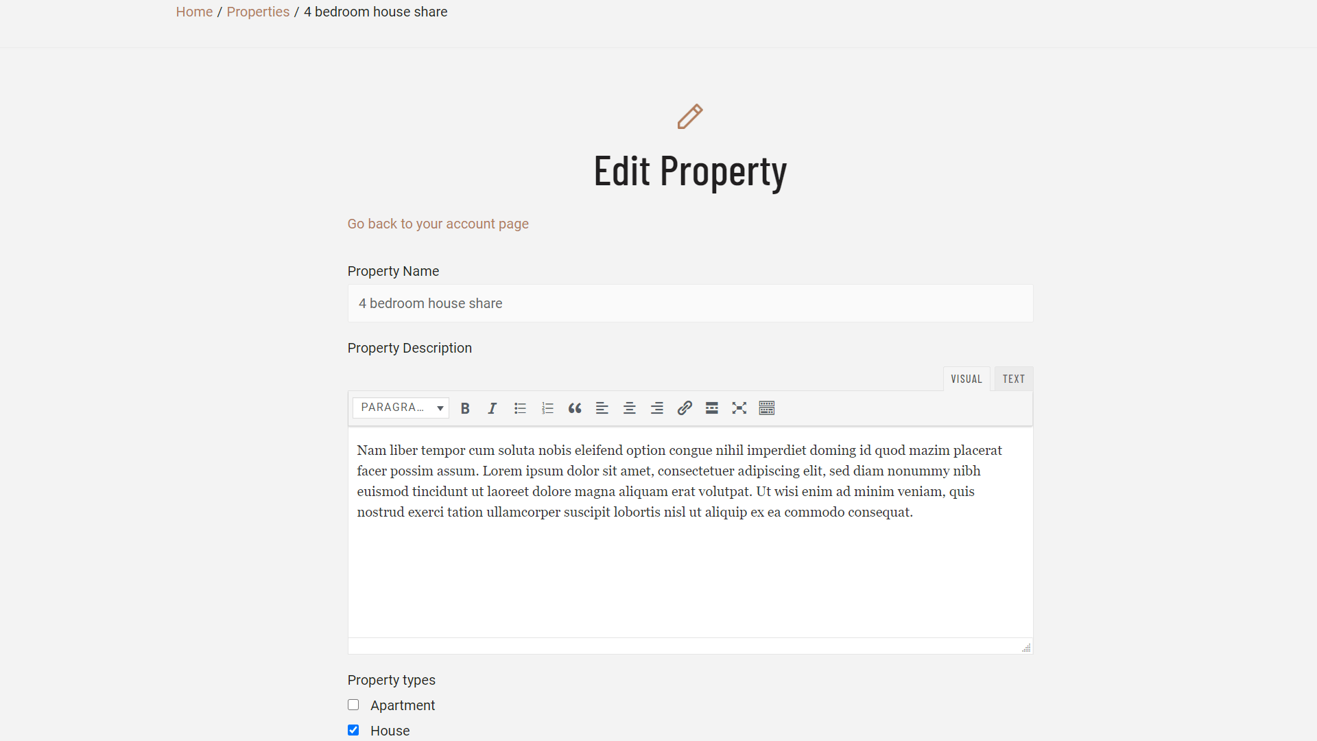 Forms for Front-end Submission and Editing of Real Estate Properties ...