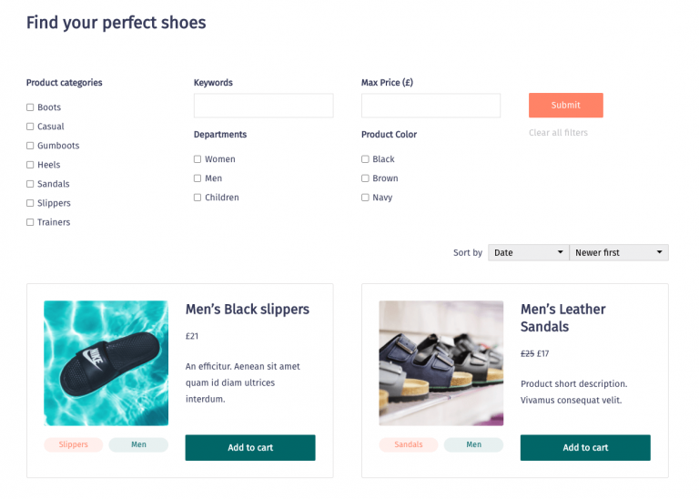 Creating A Page With A Custom Woocommerce Product Search Toolset