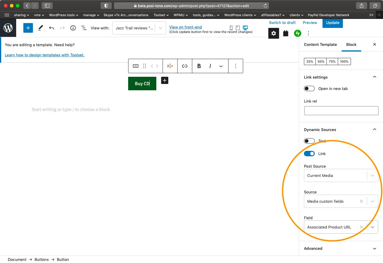 Linking a post to a media attachment page - Toolset