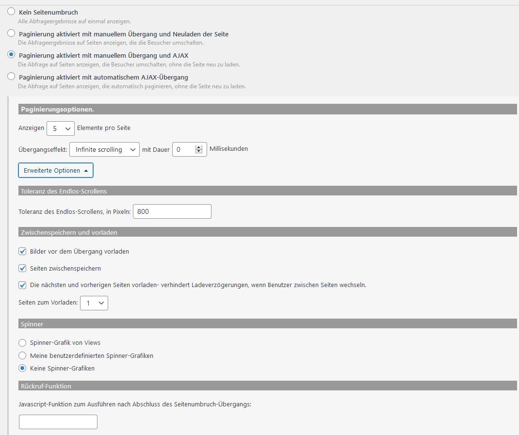 Possible to change sort order of search results with infinite view? - Toolset