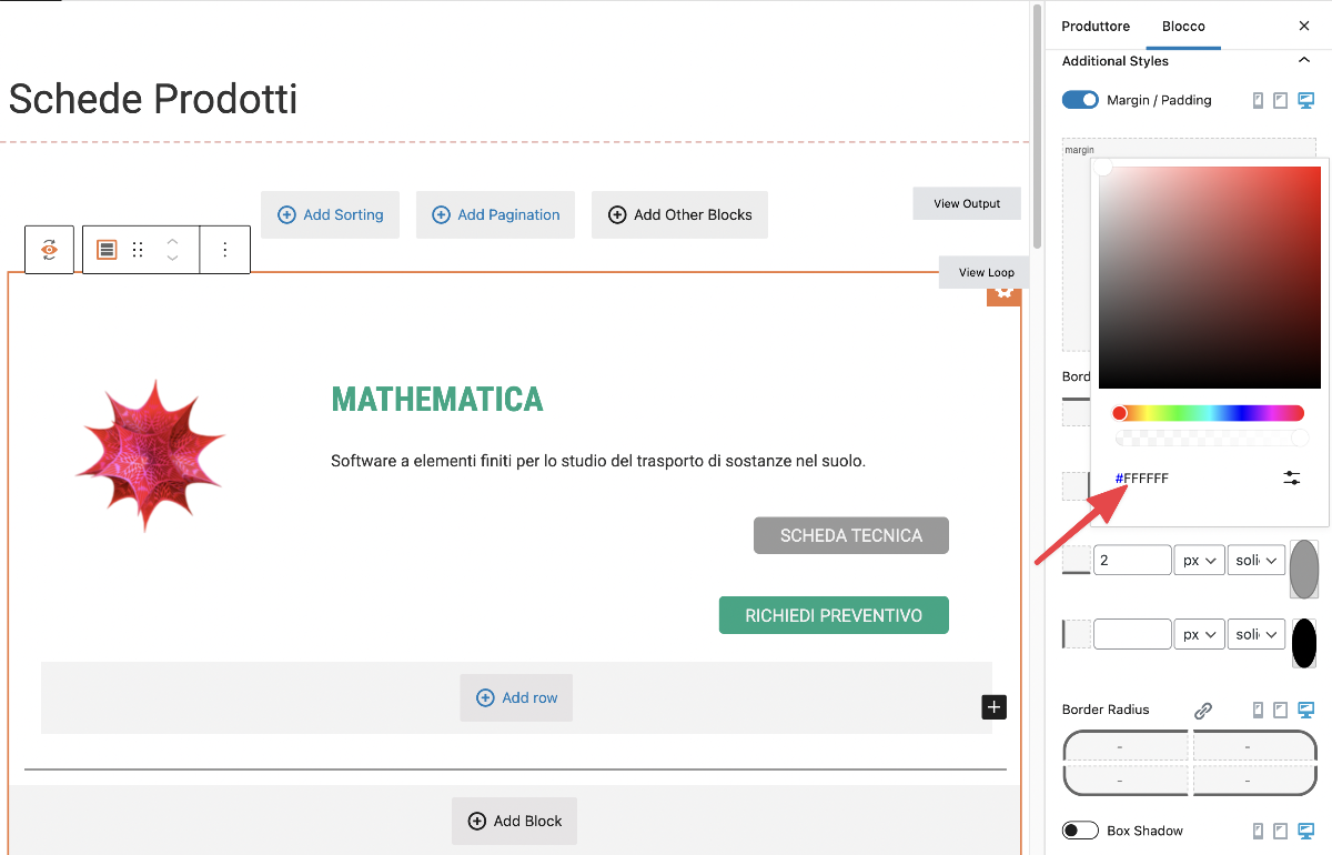 Color picker for container block border always reset to #ffffff - Toolset