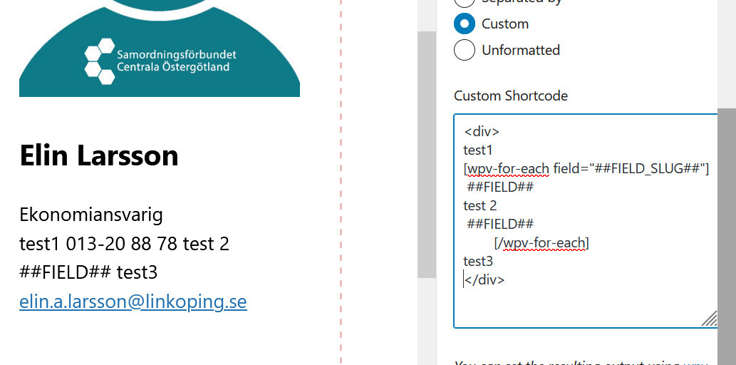 Using a single field multiple times in a wpv-for-each loop? - Toolset