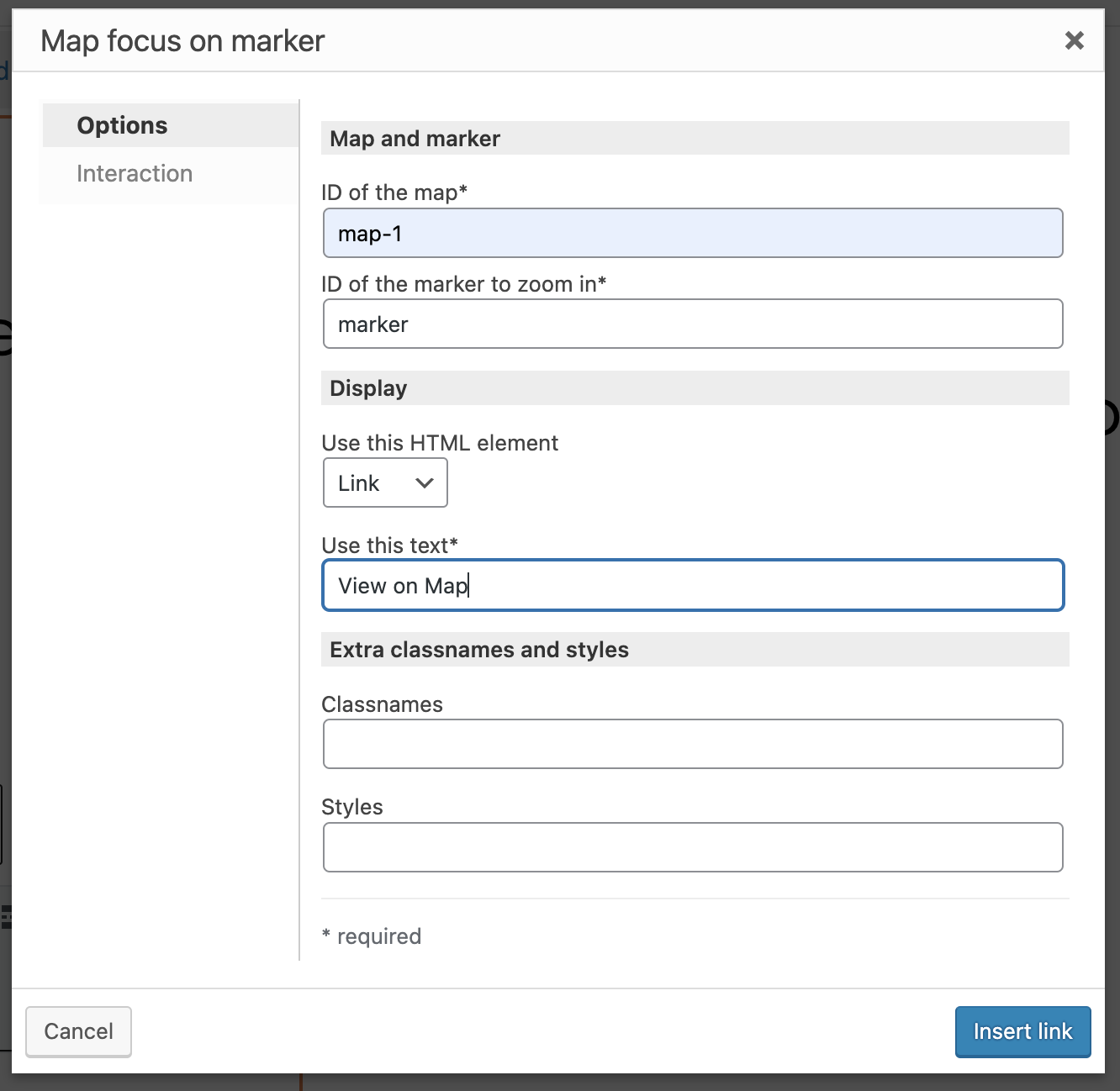 "Focus Marker Map" only clicks-to first listing in results - Toolset
