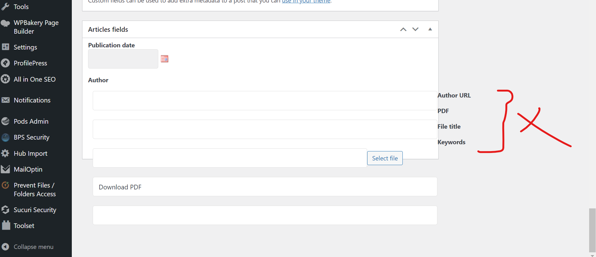 After updating Toolset, Iam facing issue in backend. fields messed up. - Toolset