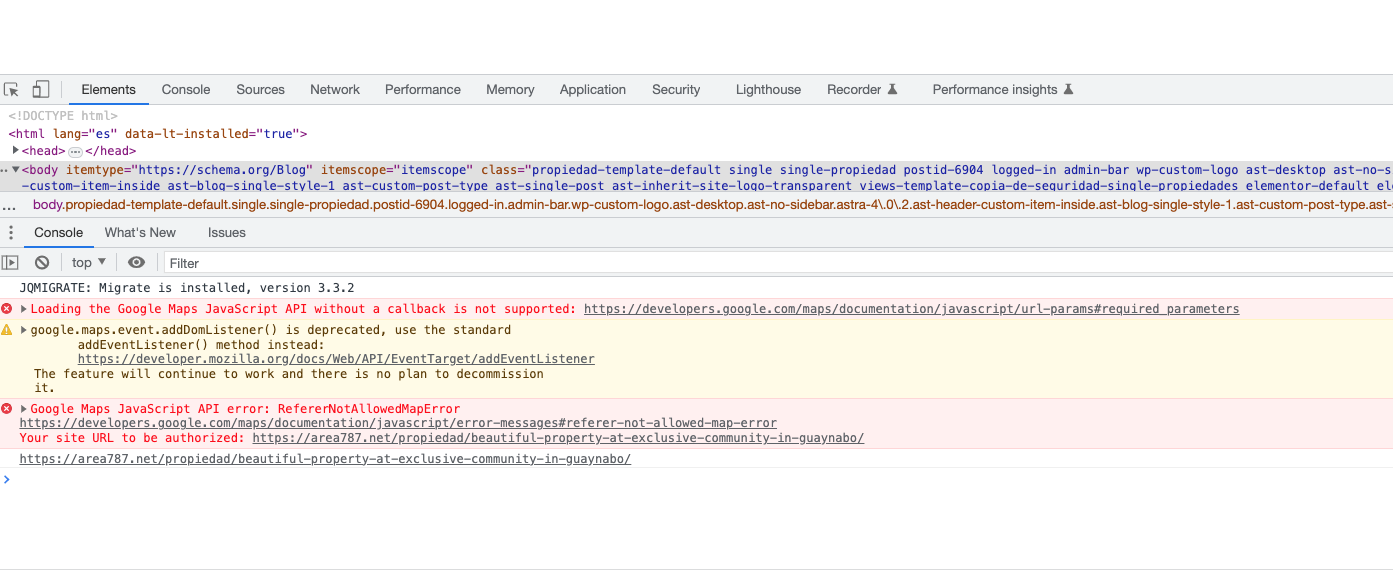 Maps stop working, and after correcting in Google API console not showing maps - Toolset