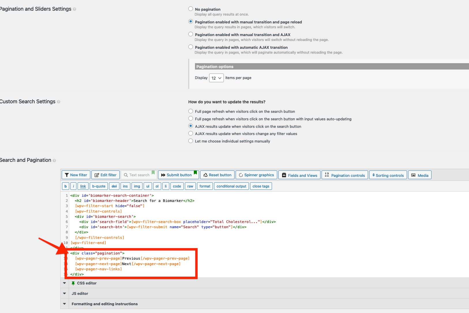 I Need Help With Displaying Pagination On My New View Using The Backend Tool Toolset