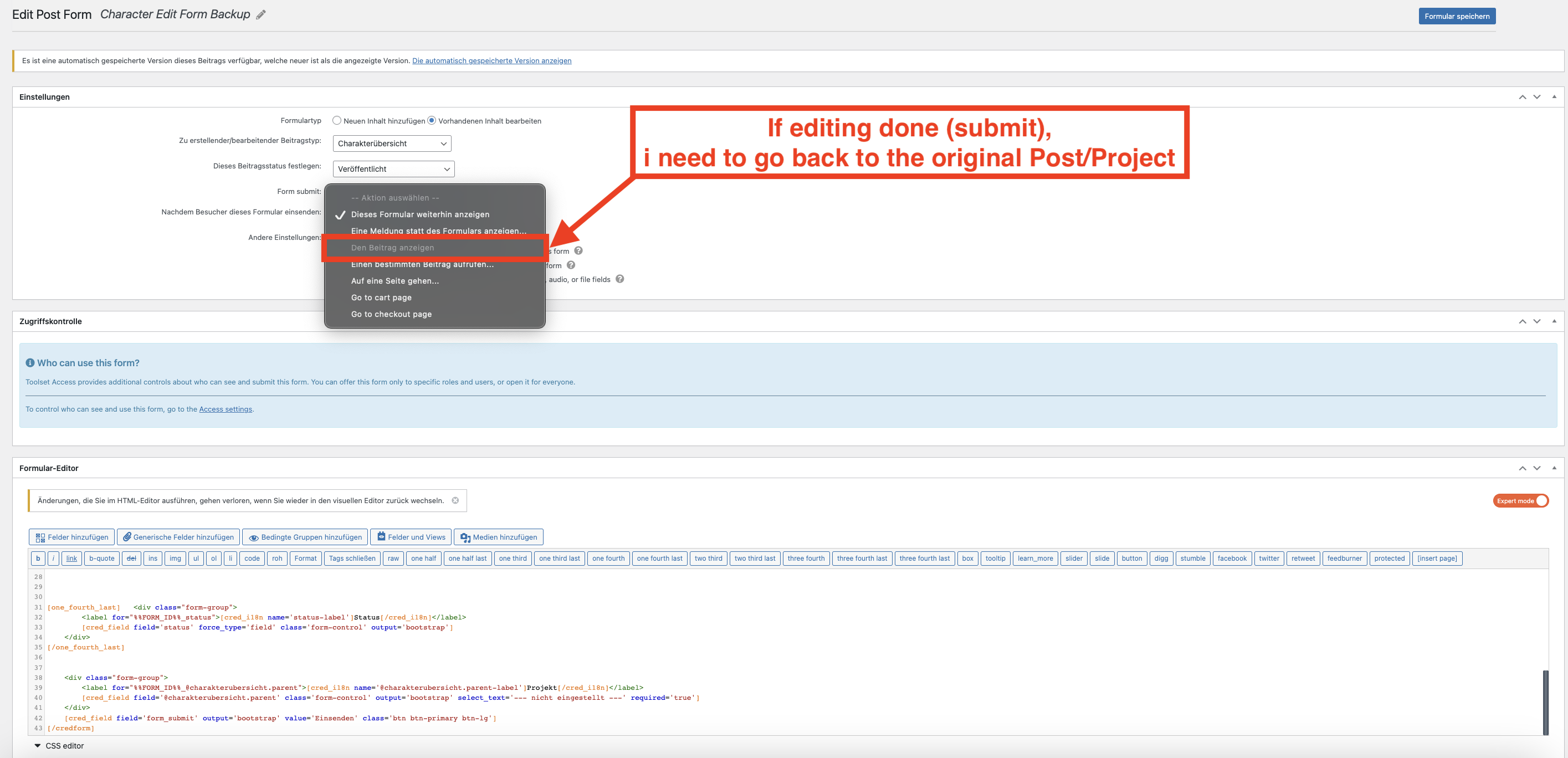 Modify Repeatable Group Behaviour Toolset