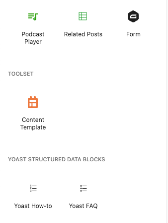 Toolset blocks and Woo blocks don't appear when creating content template - Toolset